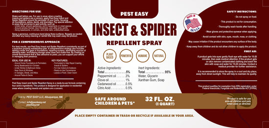 Pest Easy Spider and Insect Repellent | Spider and Bug Spray – Pest ...
